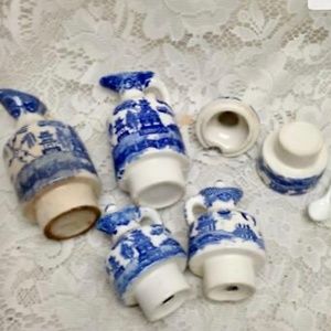 Dining | Vintage Rare 9pc Blue Willow Condiment Set | Poshmark
